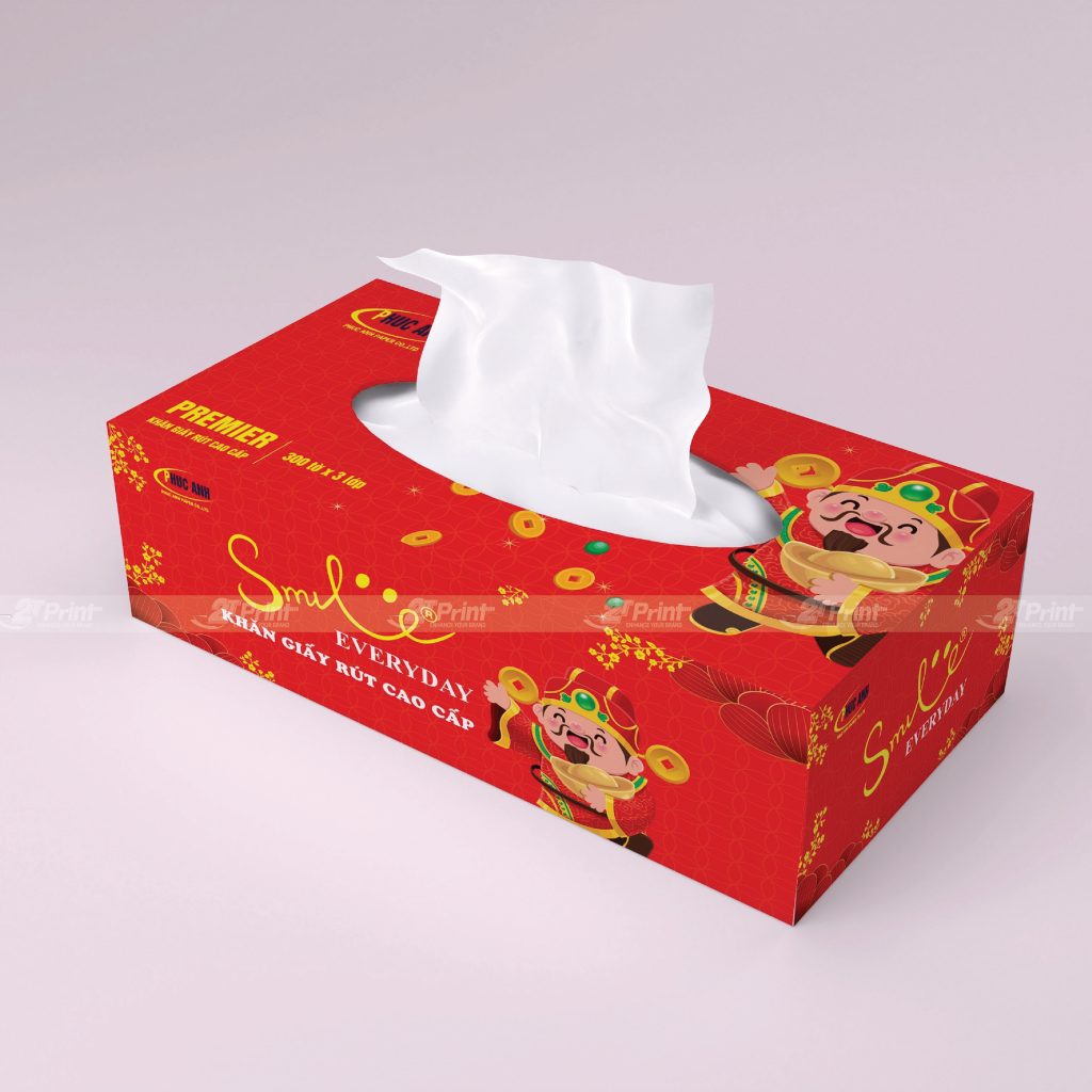 Hộp giấy đựng giấy rút Smile - Công ty TNHH Đầu Tư và Thương Mại 2T